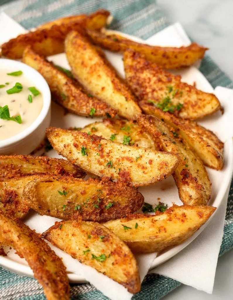 Baked Garlic Parmesan Potato Wedges